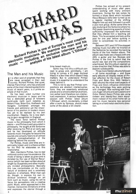 Richard Pinhas (EMM Sep 82)