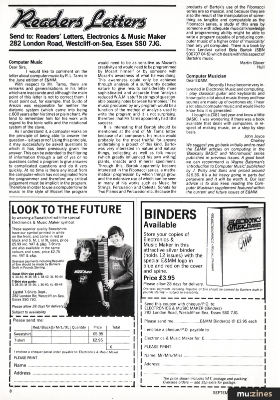 Readers Letters (EMM Sep 83)
