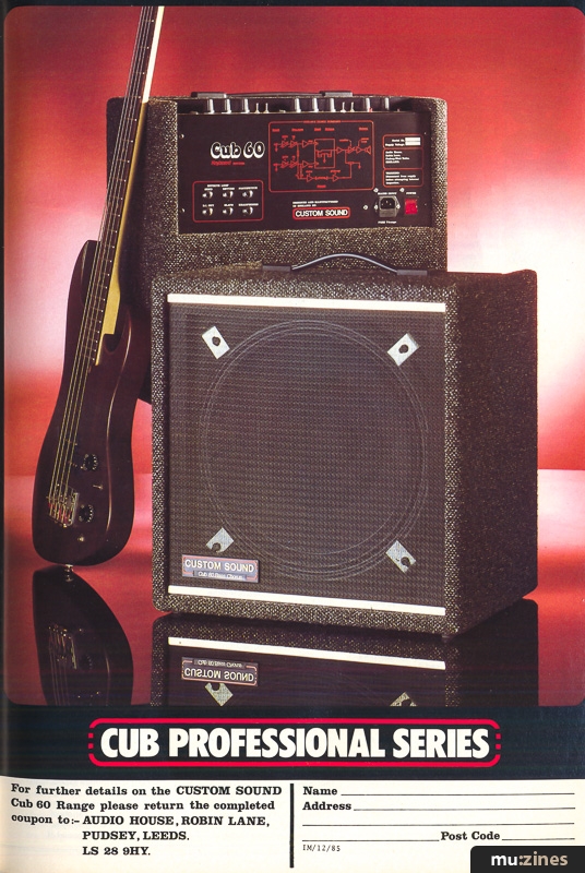 Ad - Custom Sound Cub 60 (IM Dec 85)