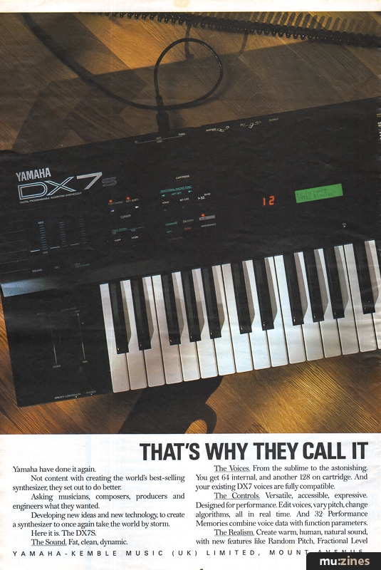 Ad - Yamaha DX7S (MM Dec 87)