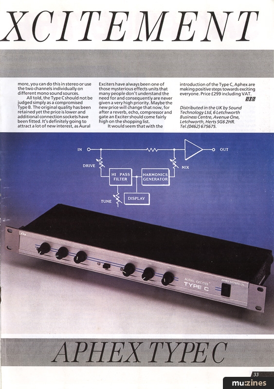 Aphex Type C: Instant Excitement! (SOS Dec 85)