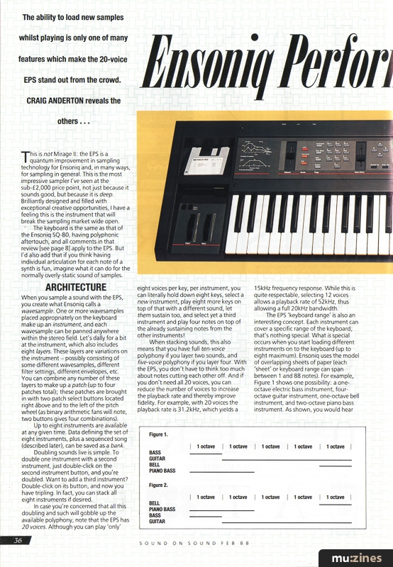 Ensoniq Performance Sampler (SOS Feb 88)